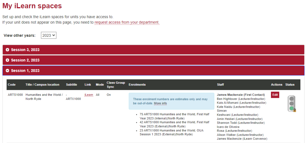 iLearn Unit Preparation – Learning and Teaching Hub